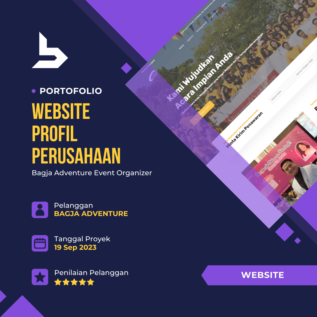 Website Company Profile Bagja Adventure – BASIC41